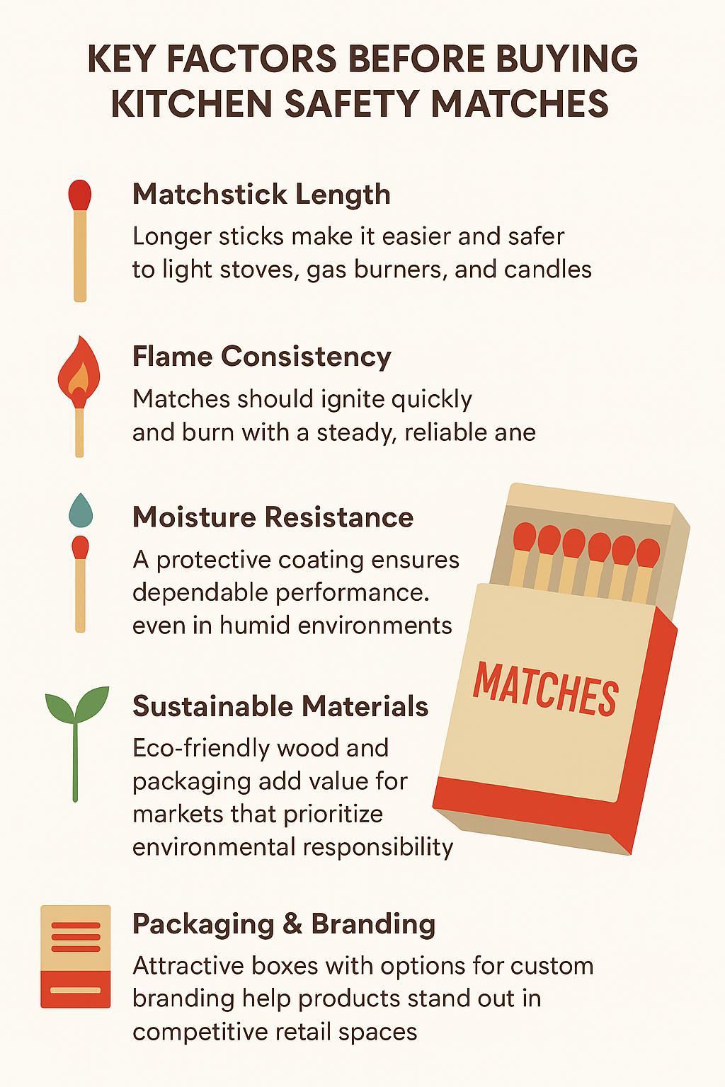 Export Kitchen Safety Matches from Indian Manufacturer